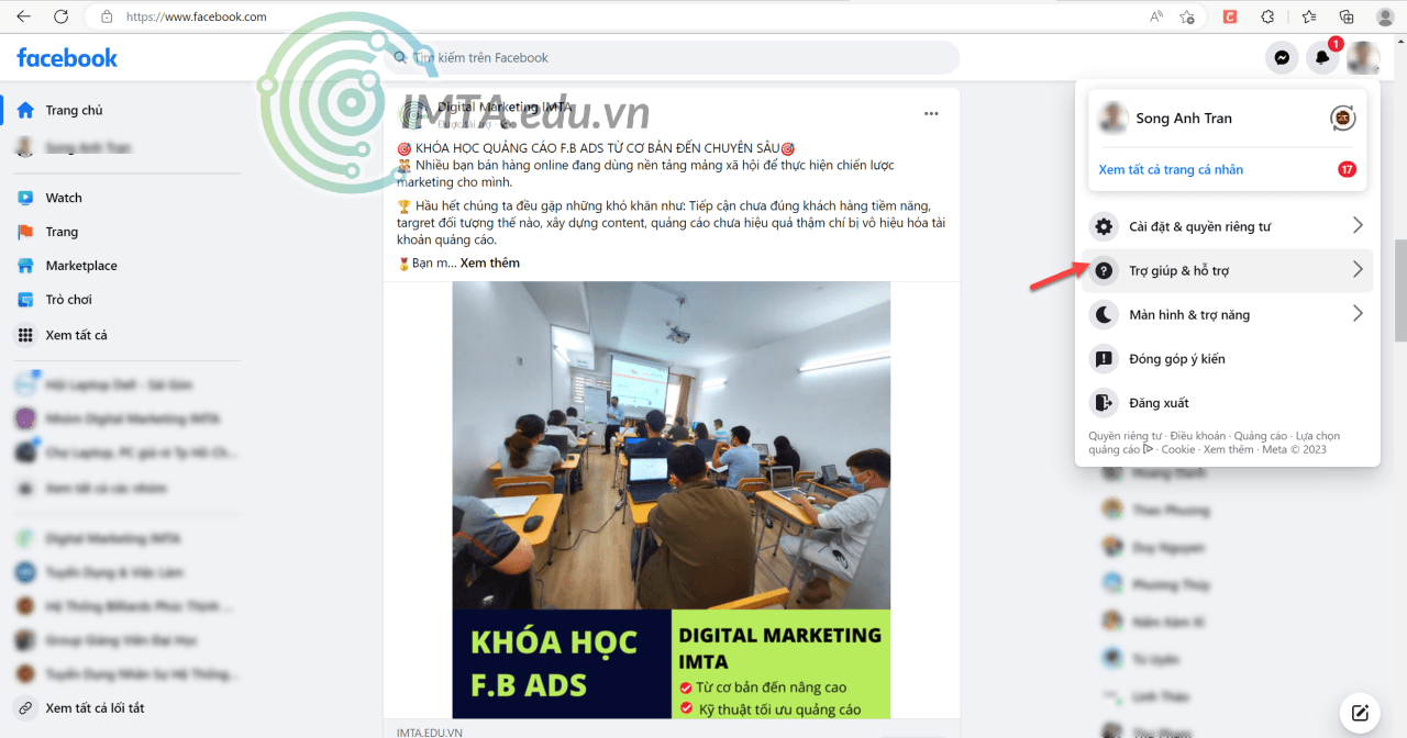Chat với Support Facebook - cách liên hệ trực tiếp với FB